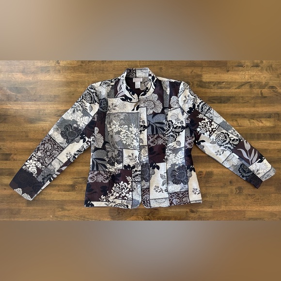 Renaissance | Jackets & Coats | Vintage Renaissance Floral Black And ...